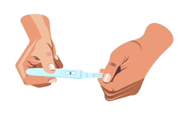 Premium Vector Pregnancy Test Female Hands