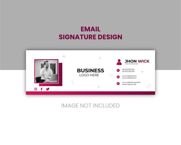 Premium Vector | Premium vector email signature design and professional ... Premium Vector | Premium vector email signature design and professional ...