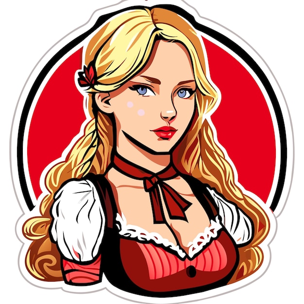 Premium Vector Pretty Woman Princess Tattoo Hand Drawn Cartoon