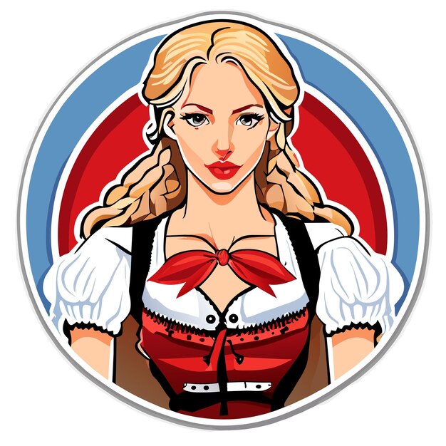 Premium Vector Pretty Woman Princess Tattoo Hand Drawn Cartoon