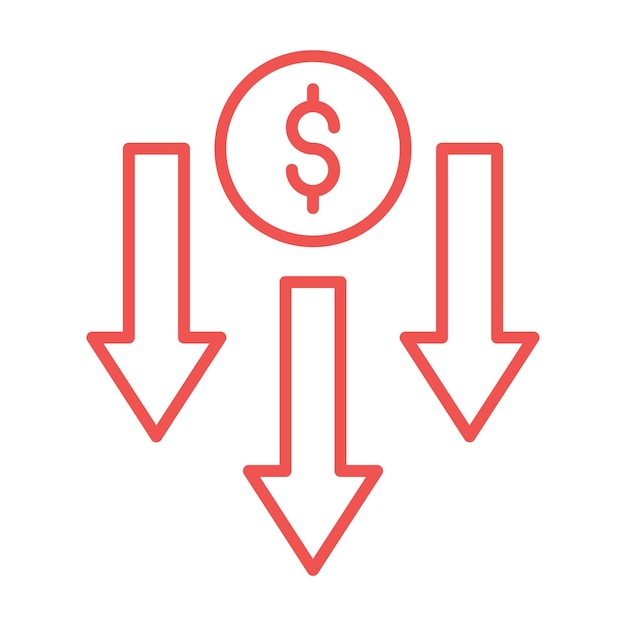 Premium Vector | Price Decrease Icon