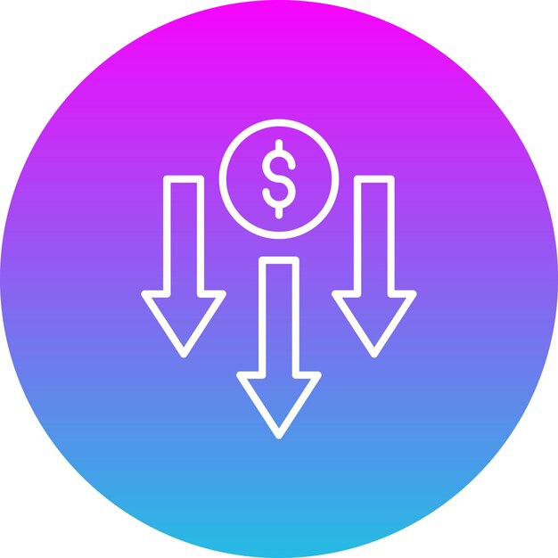 Price decrease icon | Premium Vector