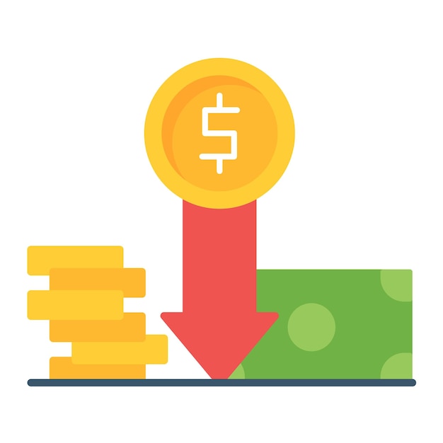 Premium Vector | Price decrease vector illustration style