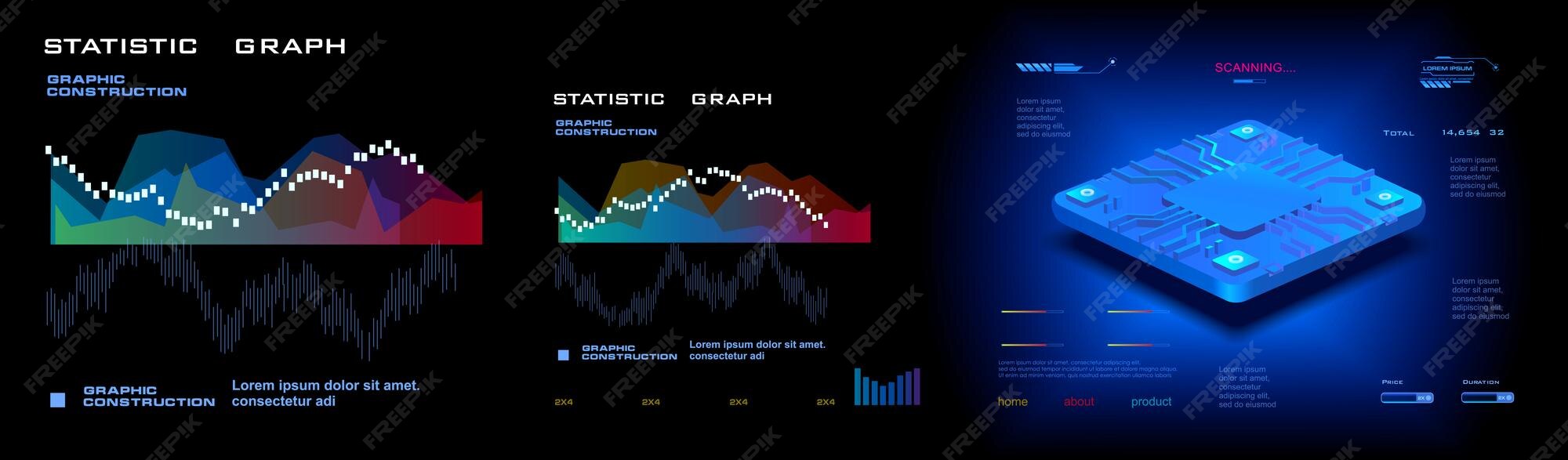 Premium Vector The Principle Of Operation Of The Central Processor Modern Powerful New
