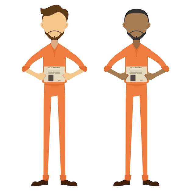 Premium Vector | Prisoner flat color faceless character Premium Vector | Prisoner flat color faceless character