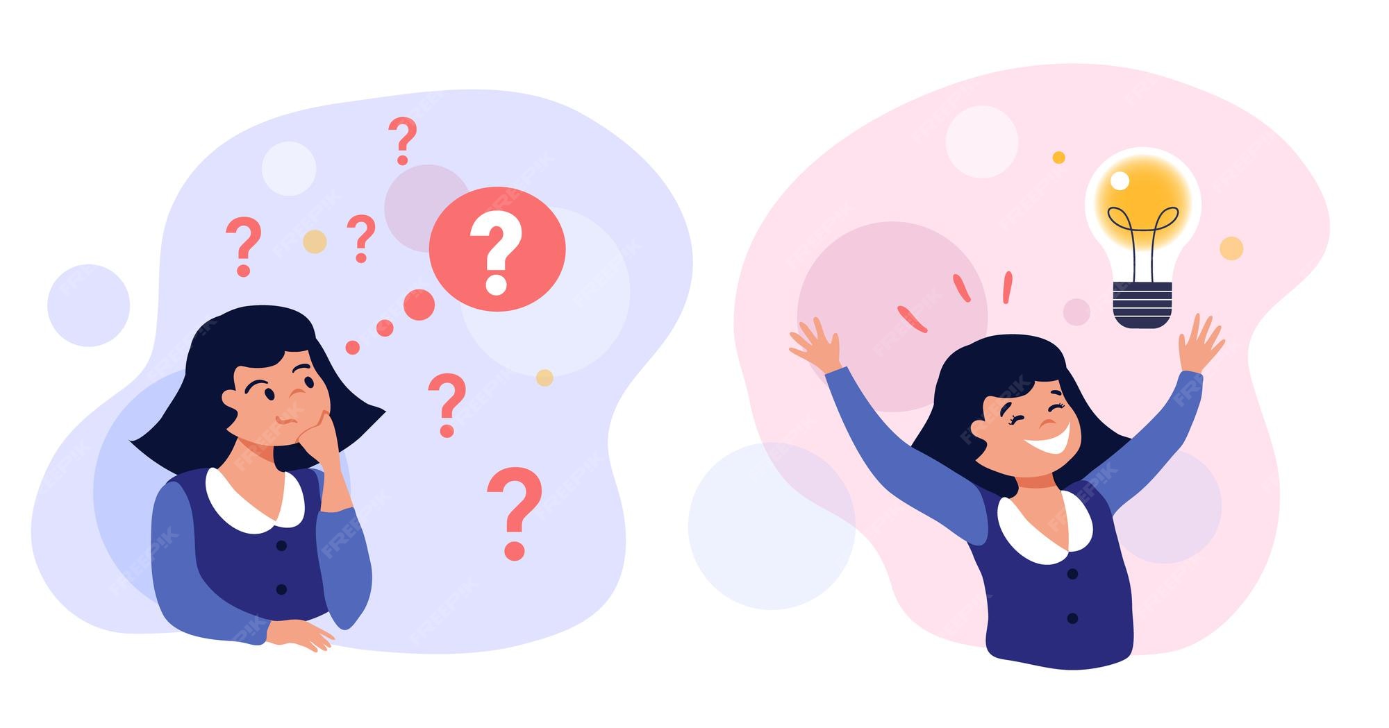 Premium Vector | Problem solving concept illustration cute girl ... Premium Vector | Problem solving concept illustration cute girl ...