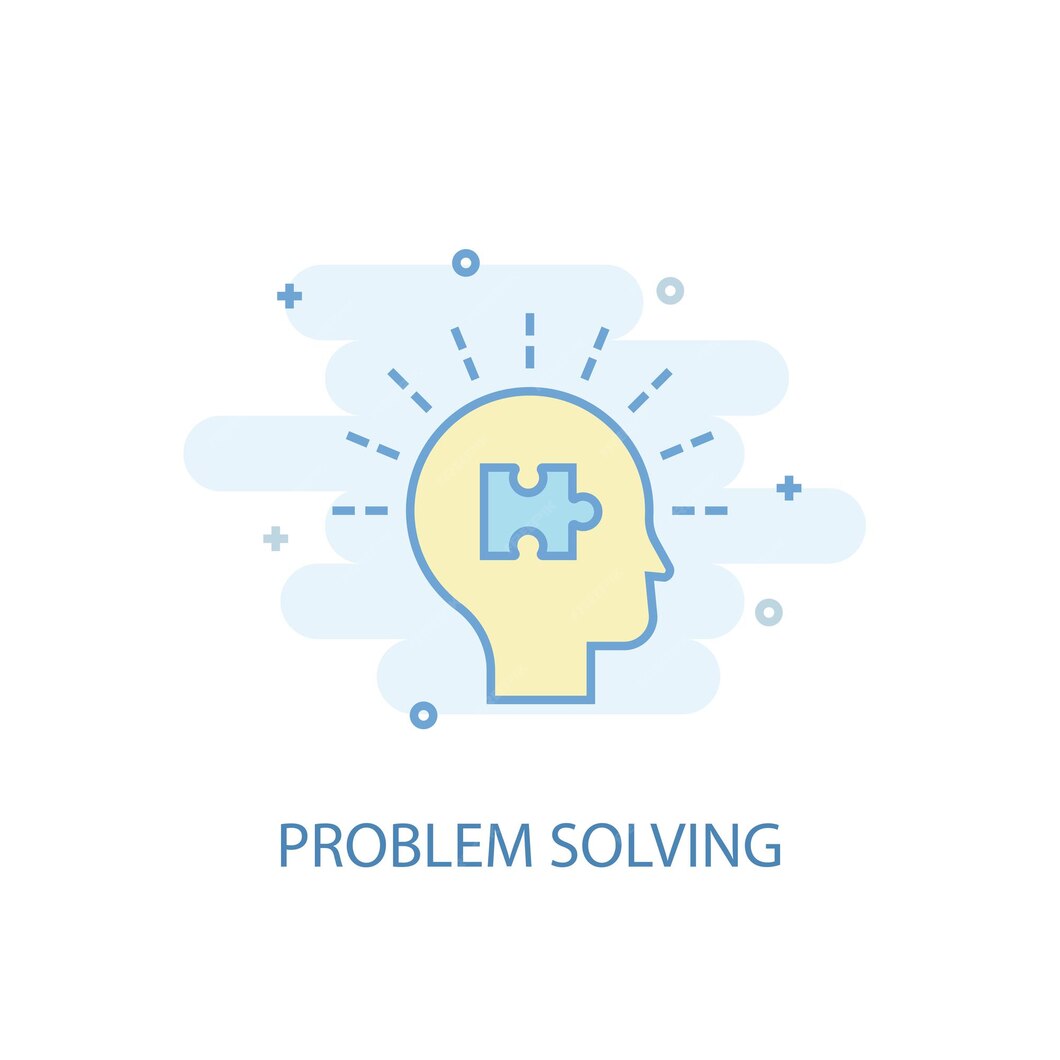 Premium Vector | Problem solving line concept. simple line icon ...