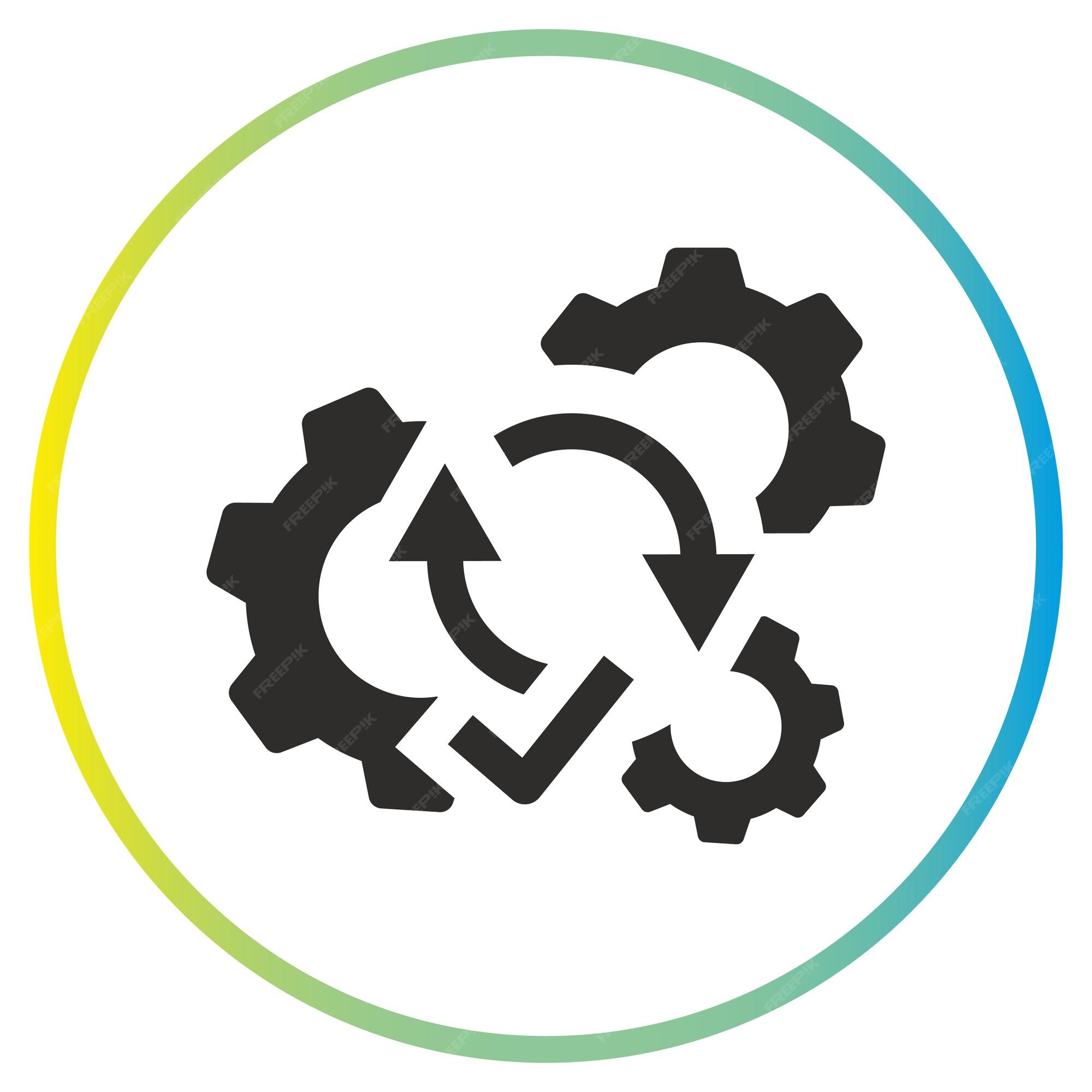 Premium Vector | Process automatic mode icon automatism Premium Vector | Process automatic mode icon automatism