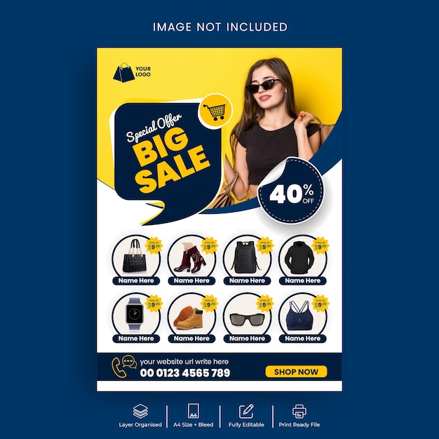 Premium Vector | Product sale promotion print flyer or poster template ... Premium Vector | Product sale promotion print flyer or poster template ...