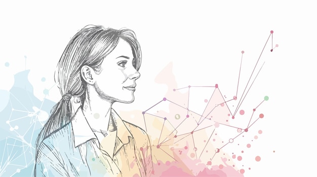 Professional Young Businesswoman Analyzing Graph Data | Premium AI ... Professional Young Businesswoman Analyzing Graph Data | Premium AI ...