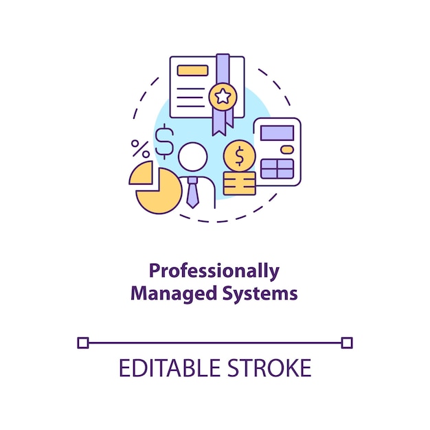 Premium Vector | Professionally managed systems concept icon Premium Vector | Professionally managed systems concept icon