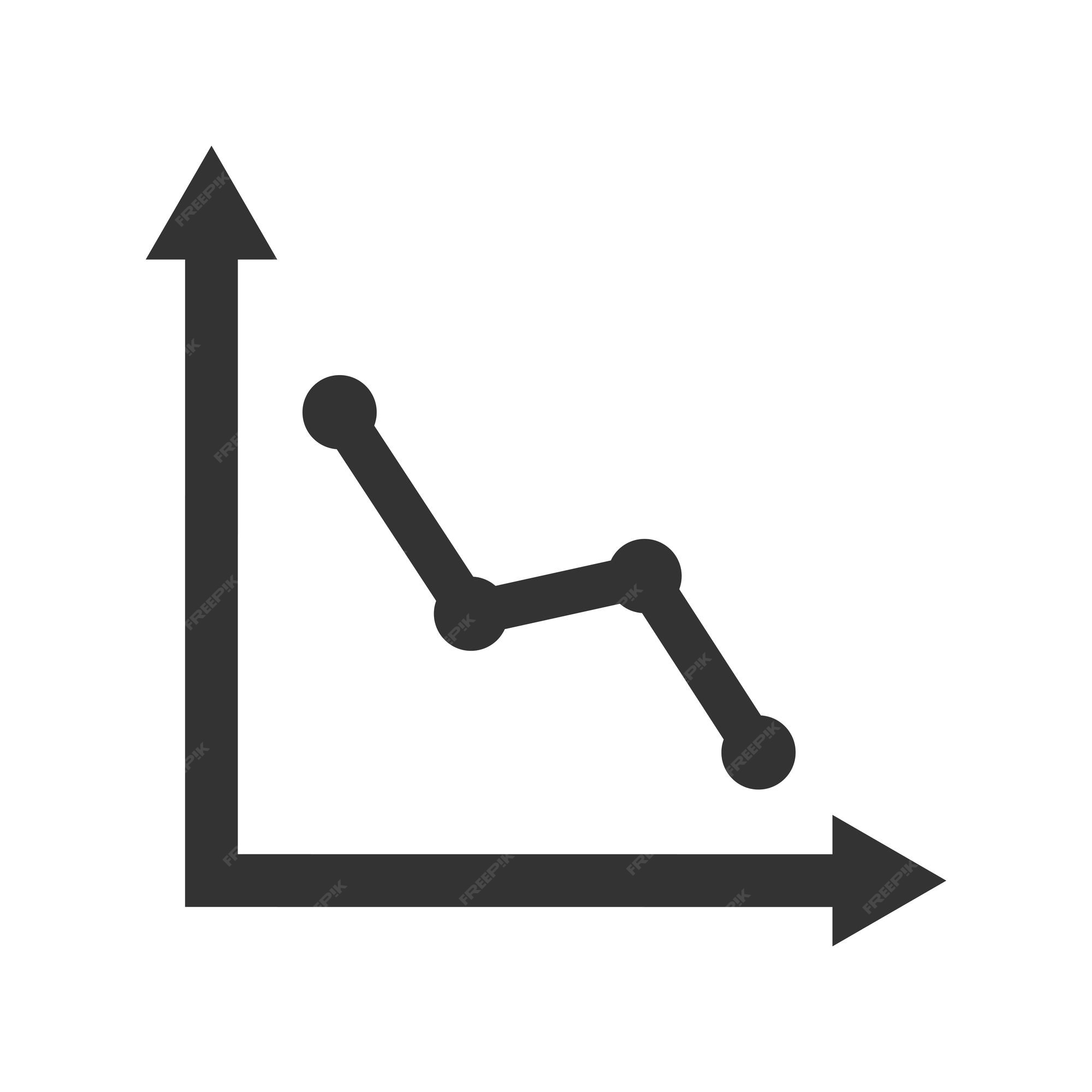 Premium Vector | Profit decrease icon