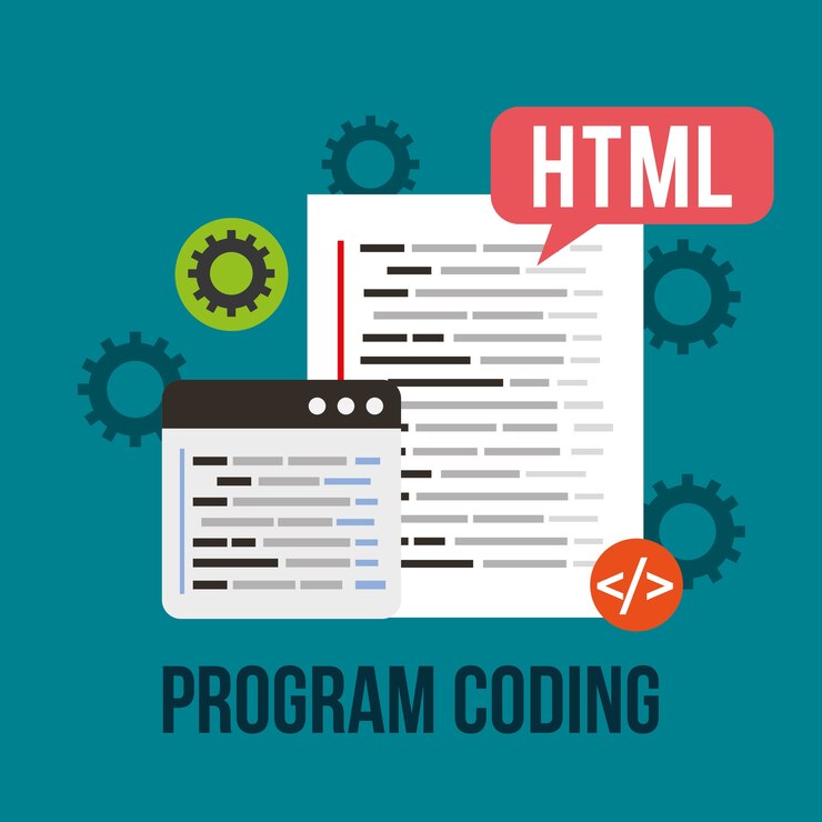 Premium Vector Program Coding Algorithm Html Website Development 