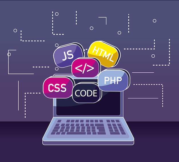 Premium Vector Program Coding Concept