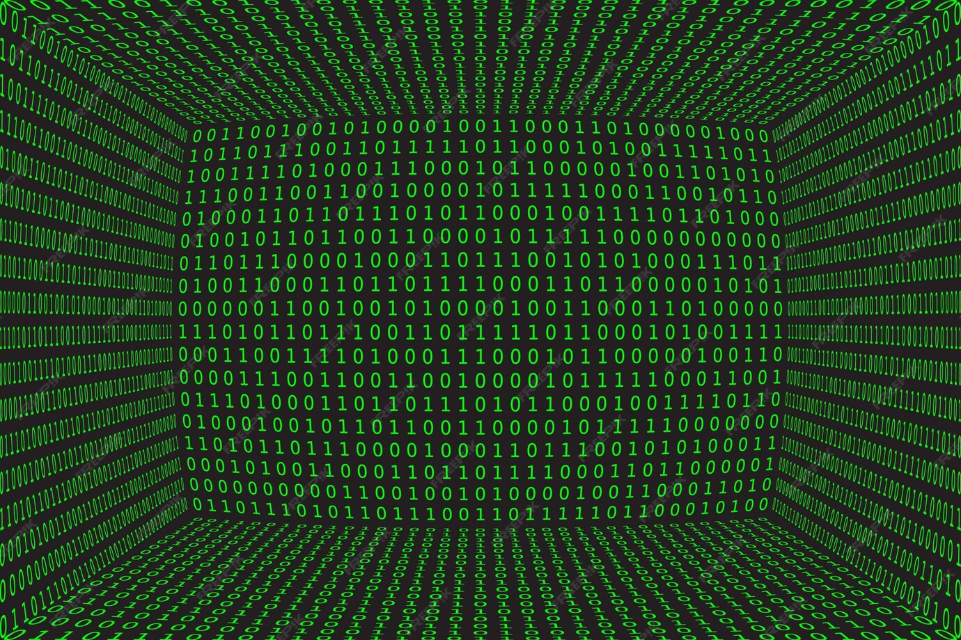 Premium Vector Program Datum 3d Background Green Programming Binary