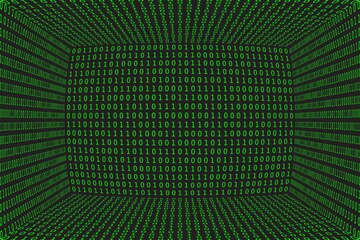 Premium Vector | Program datum 3d background Green programming binary coding Matrix vector