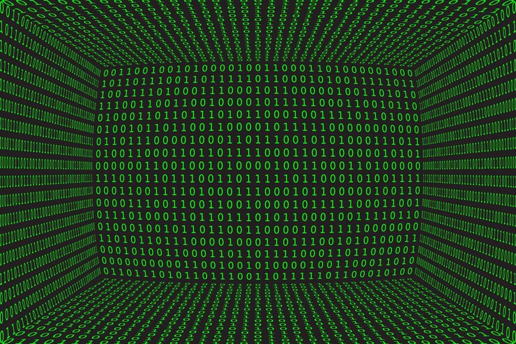 Premium Vector | Program datum 3d background Green programming binary coding Matrix vector