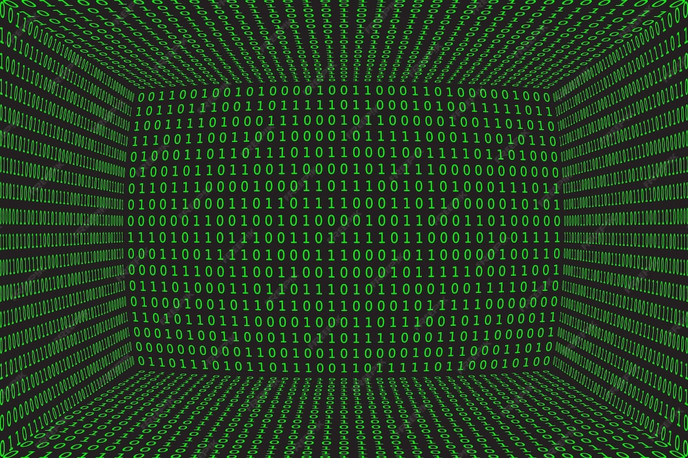 Premium Vector | Program datum 3d background Green programming binary coding Matrix vector