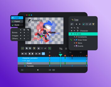 Premium Vector | Program window for 2D character animation for games ...