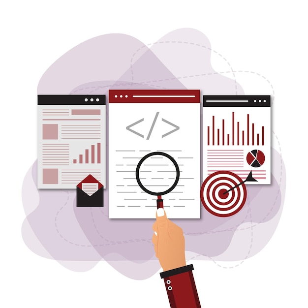 Premium Vector Programing Data Report