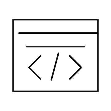 Premium Vector | Programmer developer coding code button icon outline