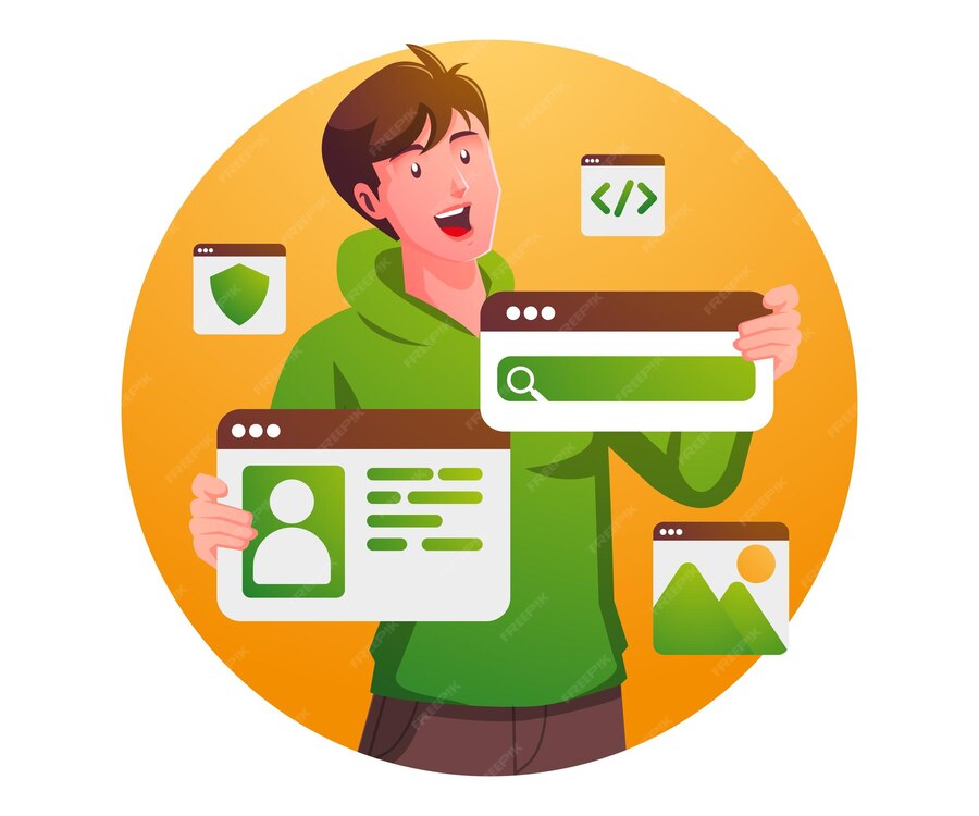 Premium Vector | Programmer engineering and website development programming or coding