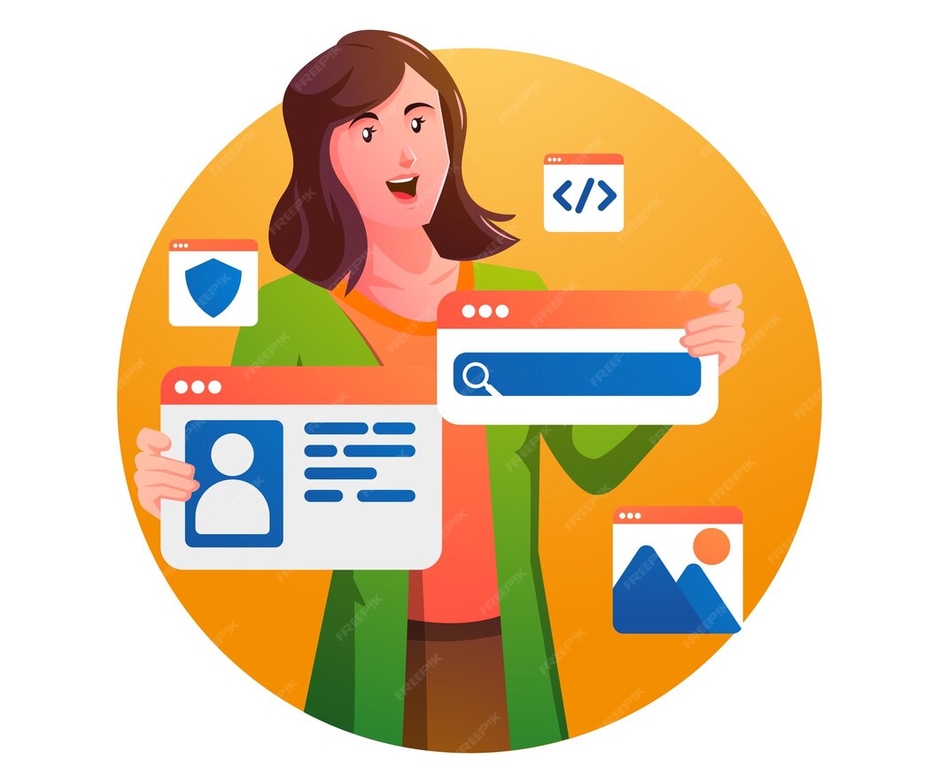 Premium Vector | Programmer engineering and website development programming or coding