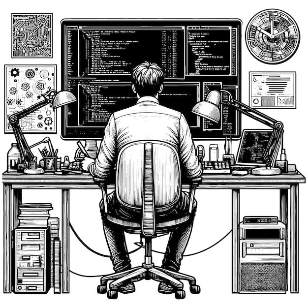 Programmer Sketch Images - Free Download on Freepik