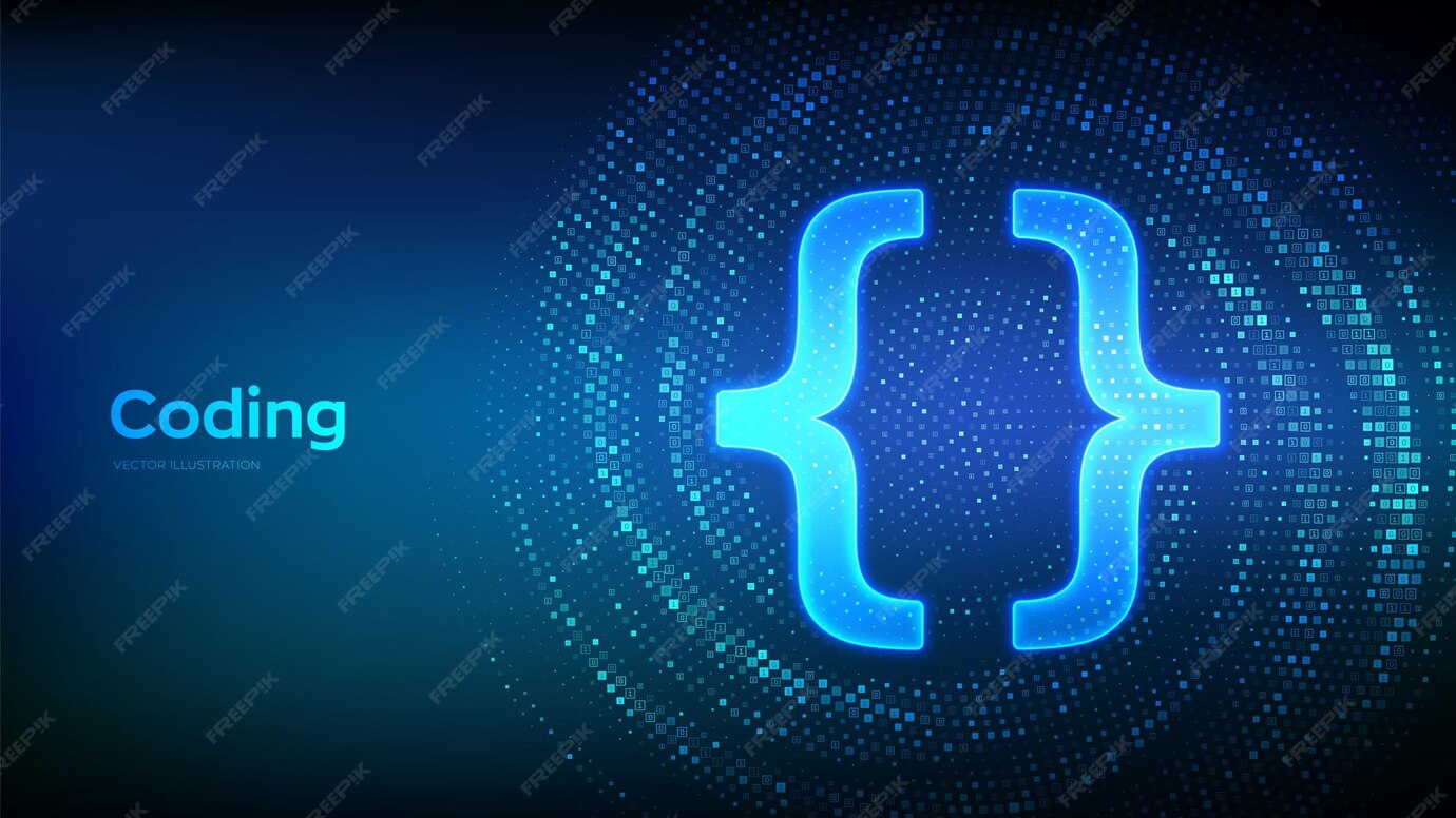 Premium Vector Programming Code Coding Or Hacker Background Programming Code Icon Made With