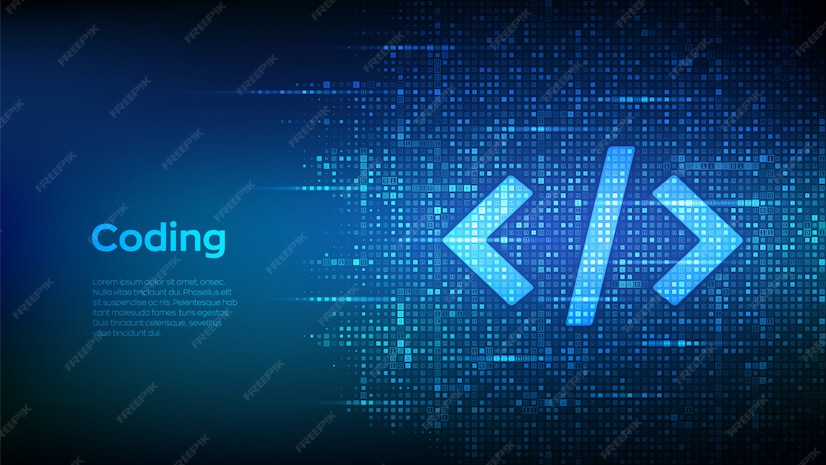 Premium Vector | Programming code made with binary code. Coding or ...