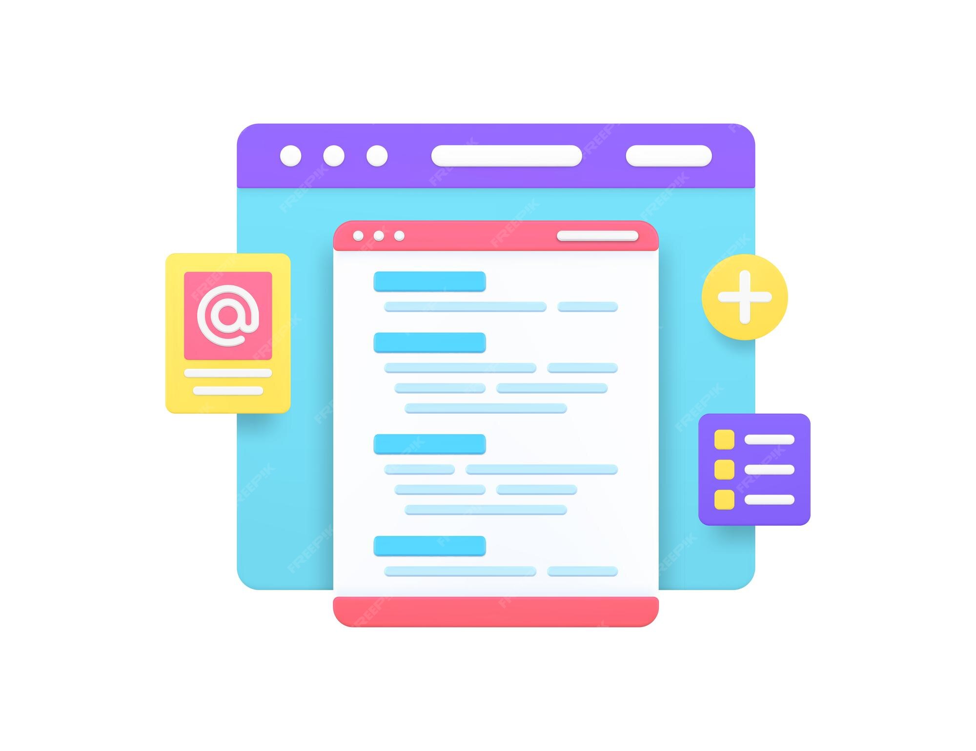 Premium Vector Programming Coding Developing Software Computer