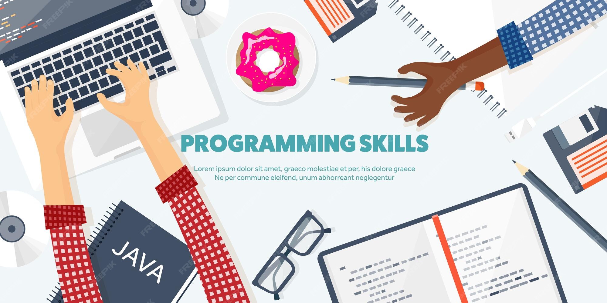 Premium Vector | Programming coding flat computing background code ...