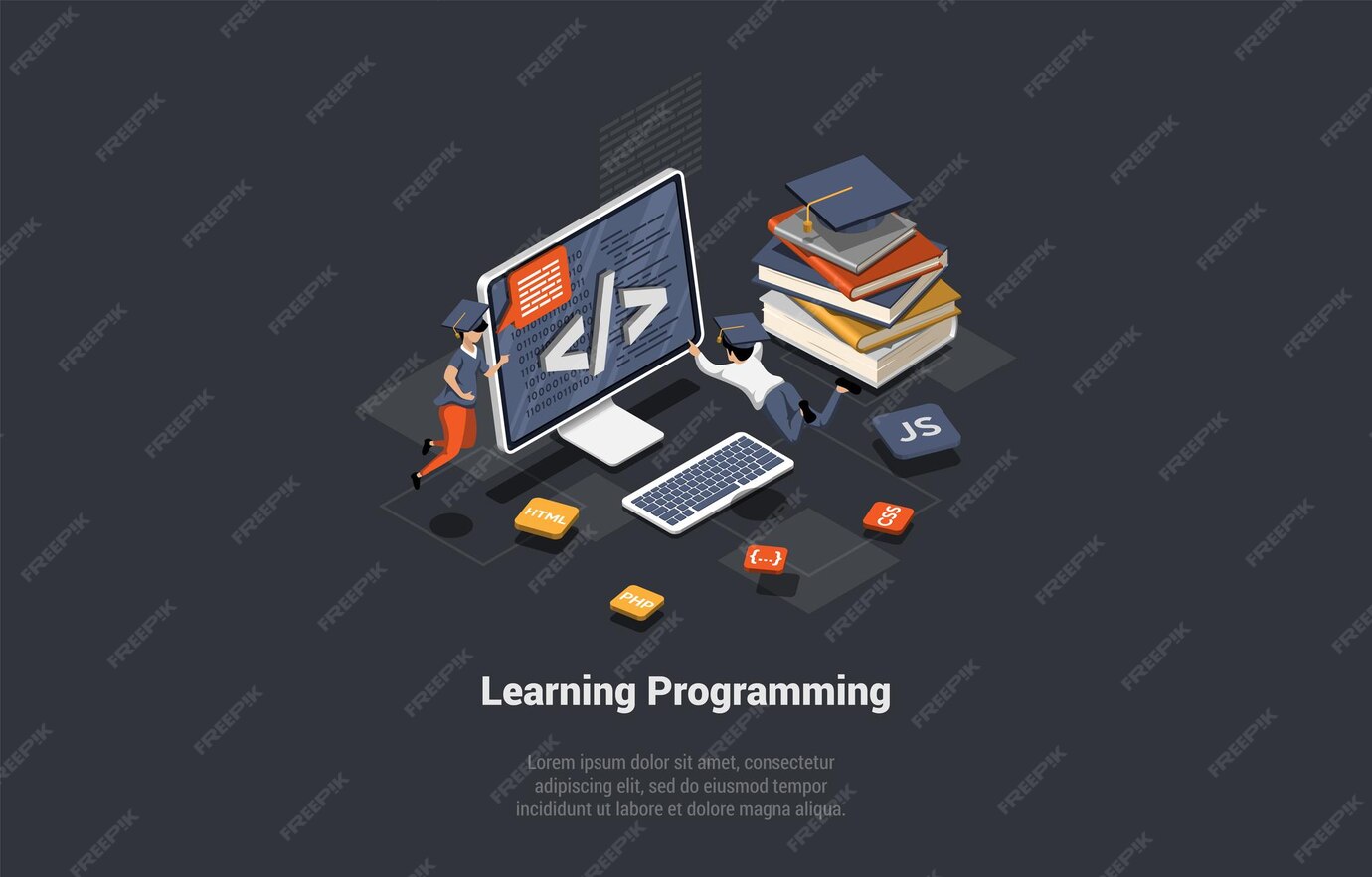 Premium Vector Programming And Coding Learning Concept Software