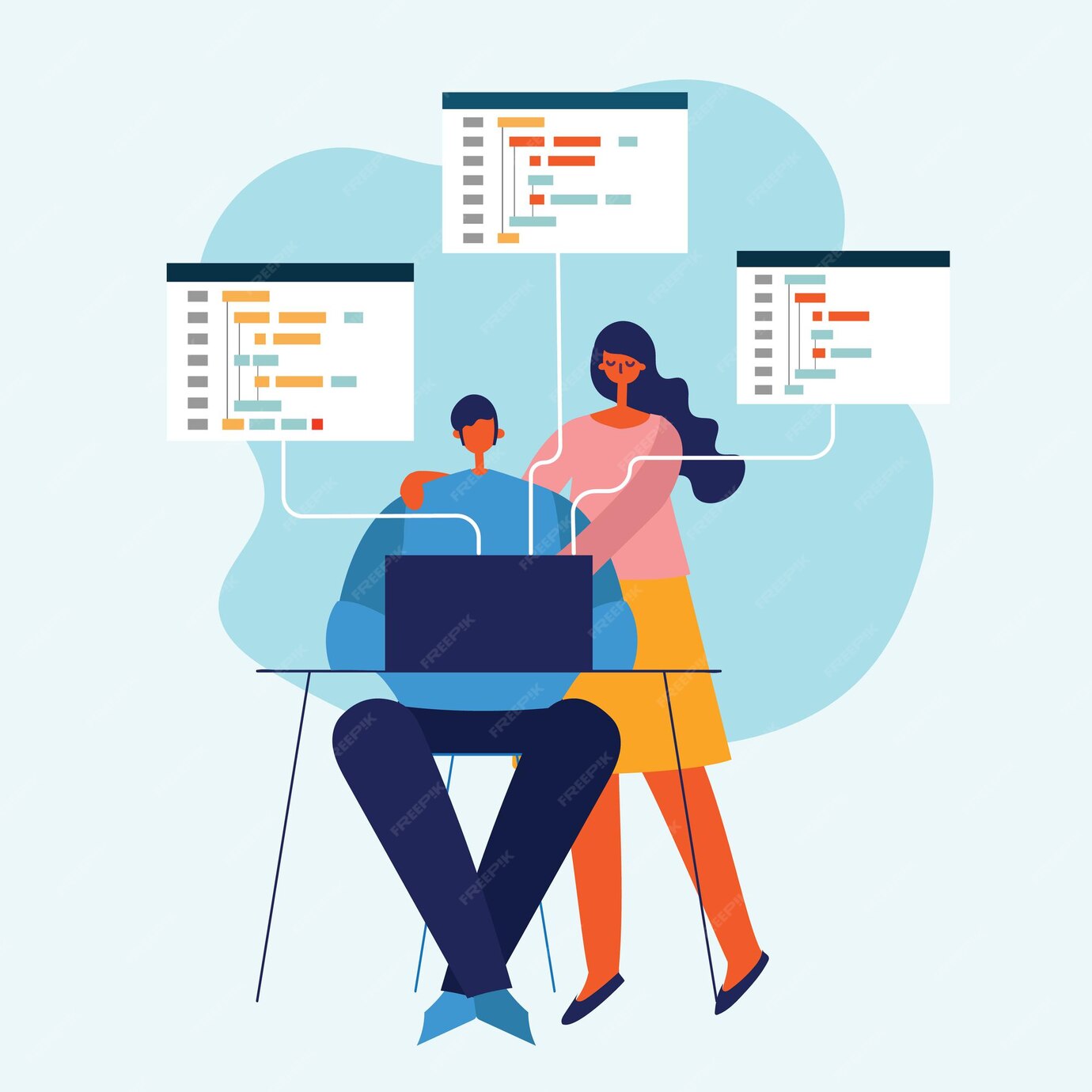 Premium Vector | Programming and coding, Website development, Web design.