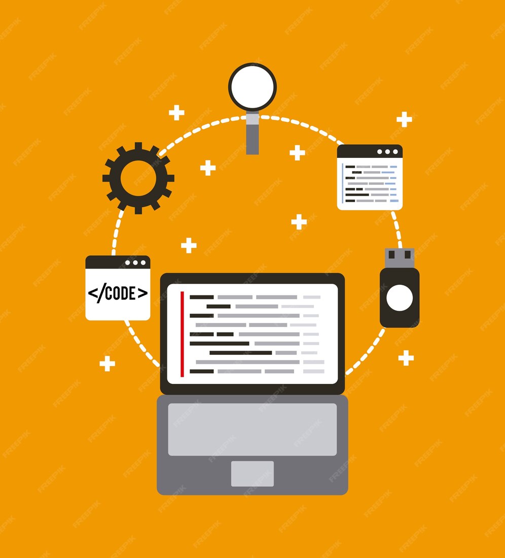 Premium Vector | Programming and coding website development