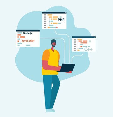 Premium Vector | Programming and coding, Website development