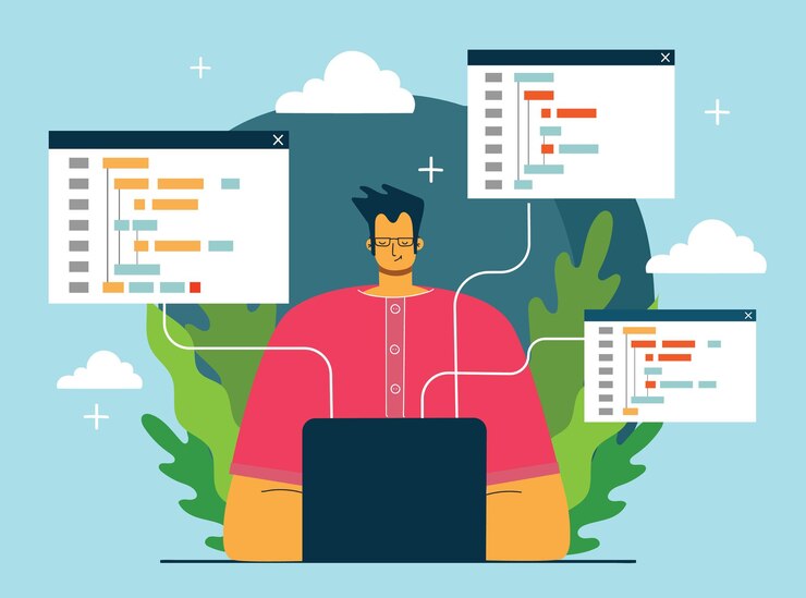 Premium Vector | Programming and coding, Website development