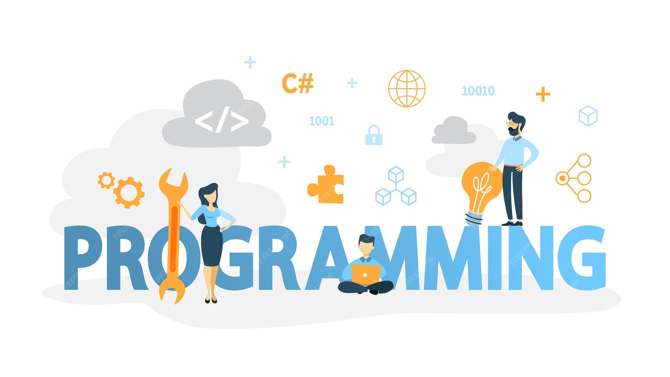 Premium Vector Programming Concept Idea Of Working On The Computer Coding Testing And