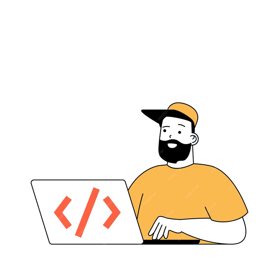 Premium Vector | Programming concept with cartoon people in flat design ...