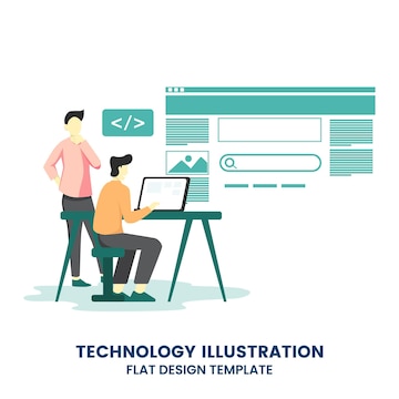 Premium Vector | Programming engineering programmer or developer create ...