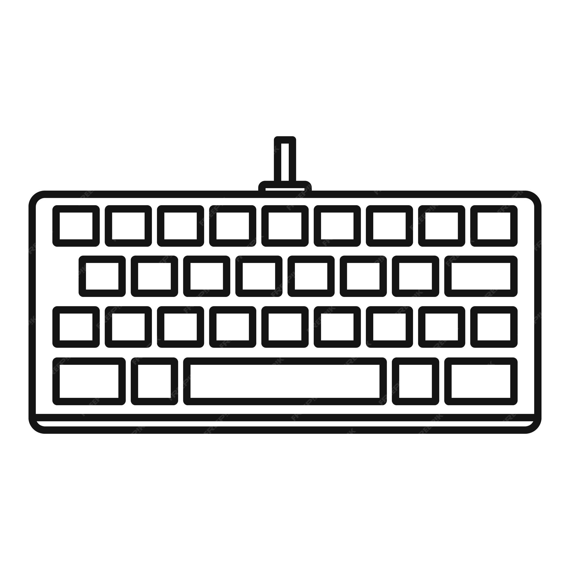 プログラミング キーボード アイコン白い背景に分離された Web デザインの概要プログラミング キーボード ベクトル アイコン プレミアムベクター