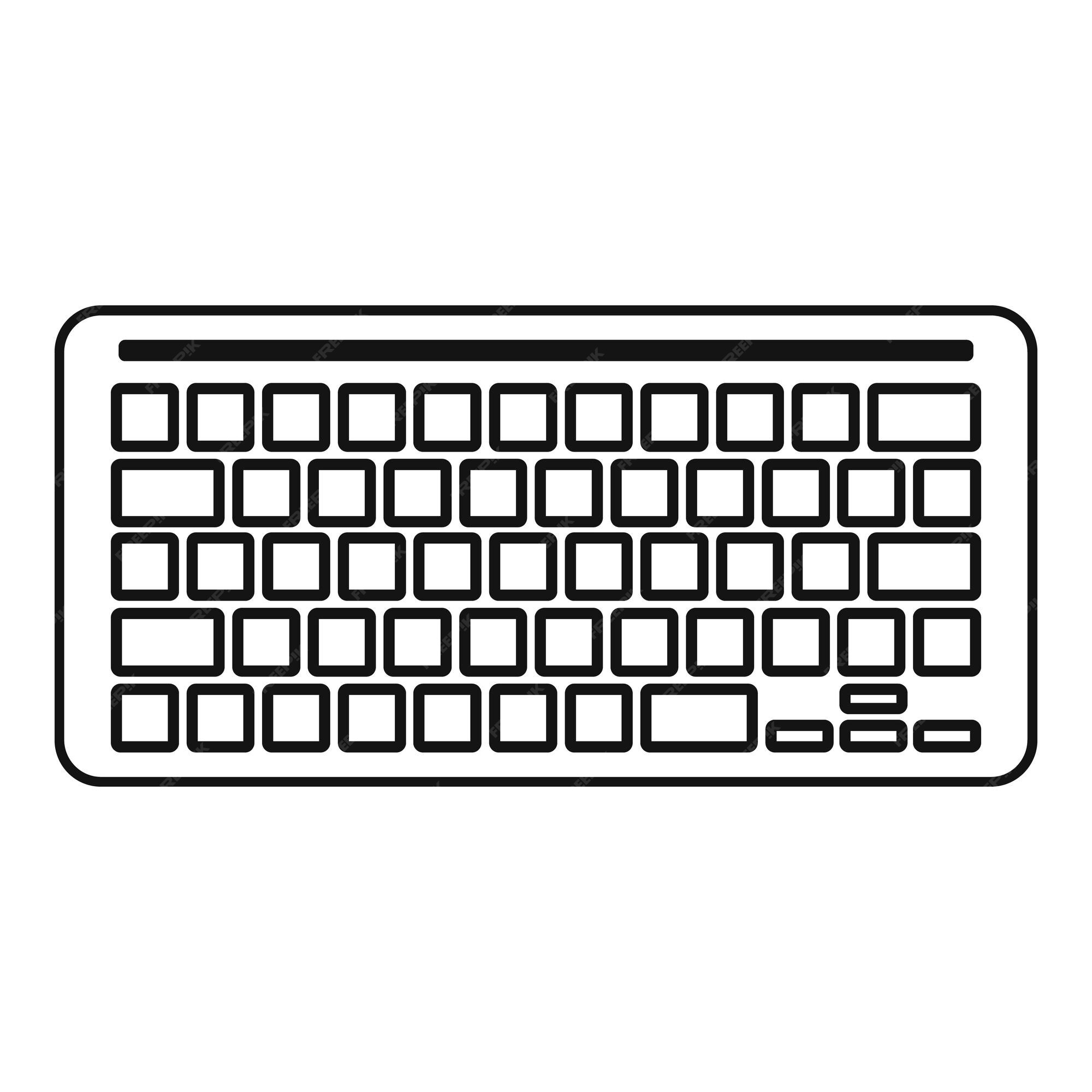 プログラミング キーボード アイコン白い背景に分離された Web デザインのプログラミング キーボード ベクトル アイコンのシンプルなイラスト