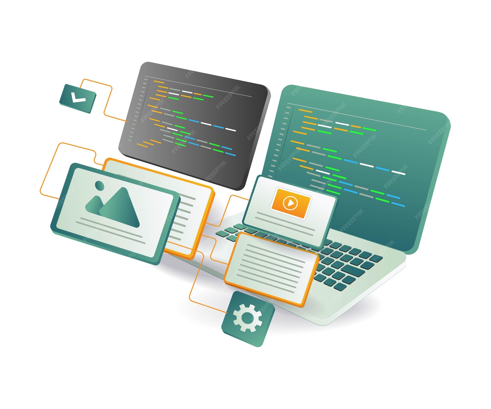 Premium Vector Programming Language For Creating Application Networks