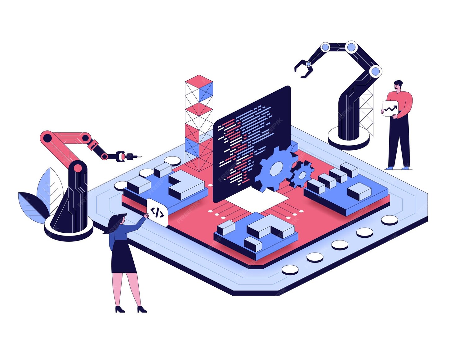 Premium Vector | Programming and software development concept Premium Vector | Programming and software development concept
