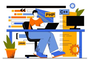 Premium Vector | Programming software web concept. Developer ...