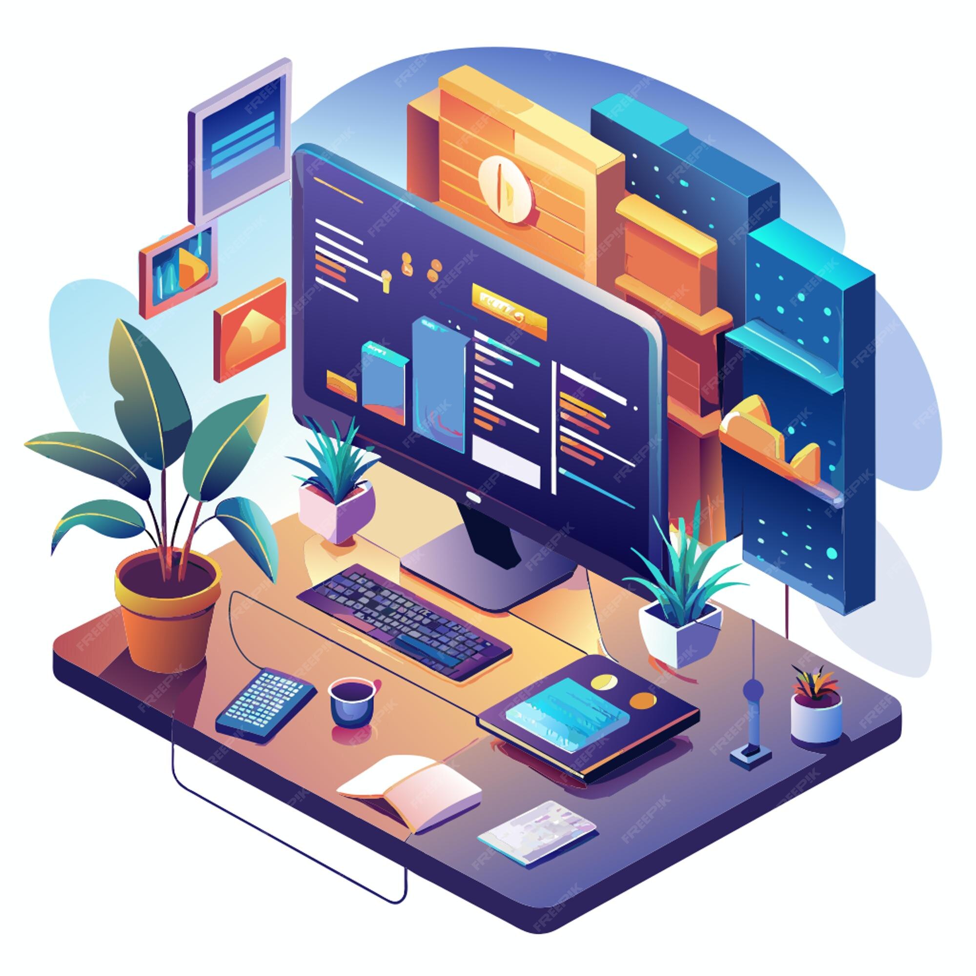 Programming system with processes projection screenimage with modern ...