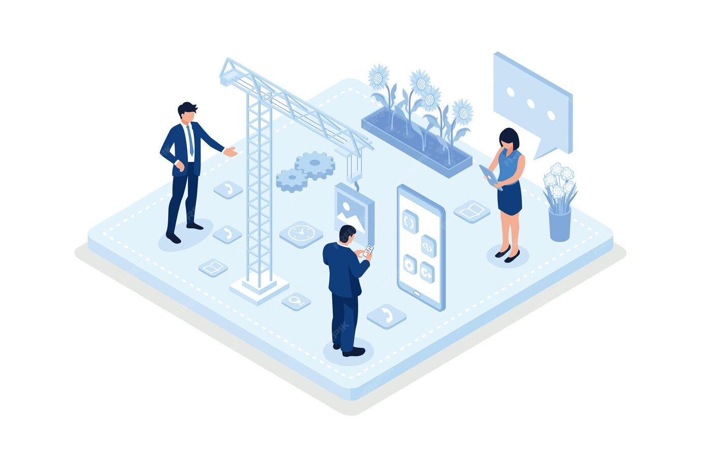 Premium Vector Programming User Interface Ui Design And User Experience Concept Isometric