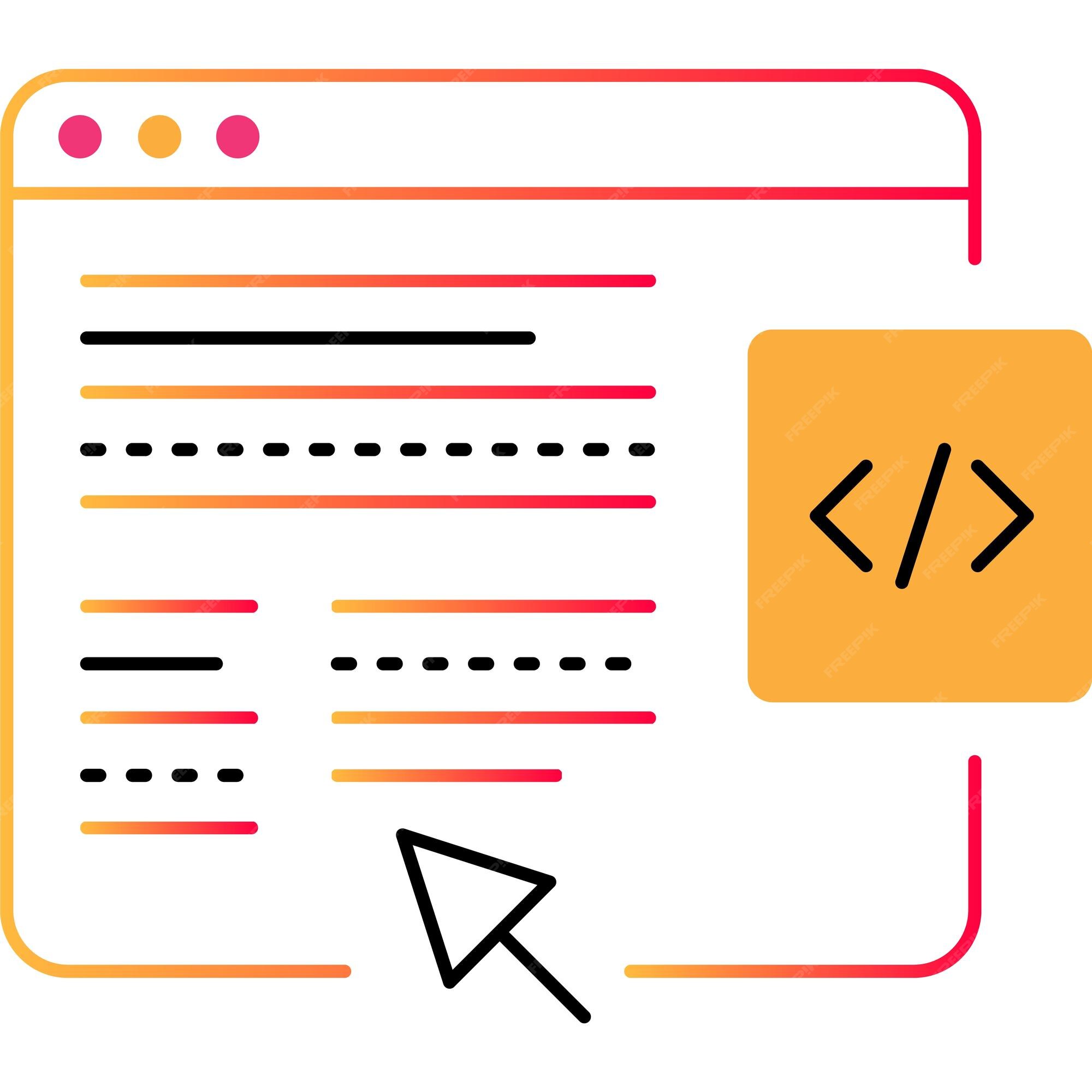 Premium Vector Programming Vector Software Code Program Line Icon