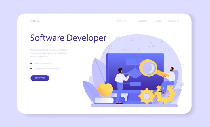 Premium Vector | Programming web banner or landing page. idea of ...