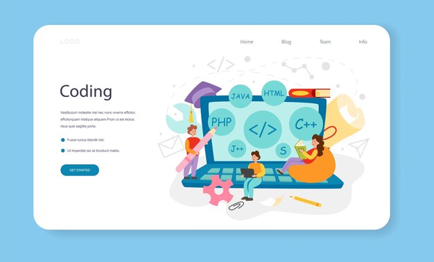 Coding In Education Vectors & Illustrations for Free Download | Freepik
